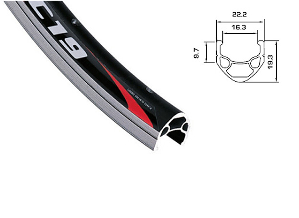 Обод 26" Alex Rims DC19 двуст. 32H н/пист., черн. анод.