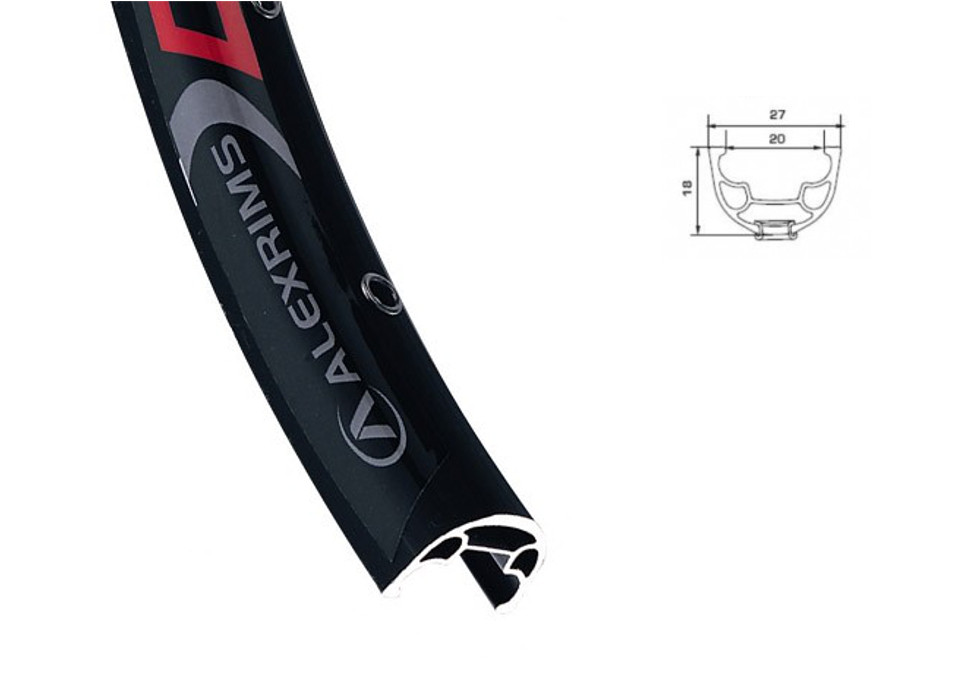 Обод 26" Alex Rims DP20 двуст. 32H черн. под диск